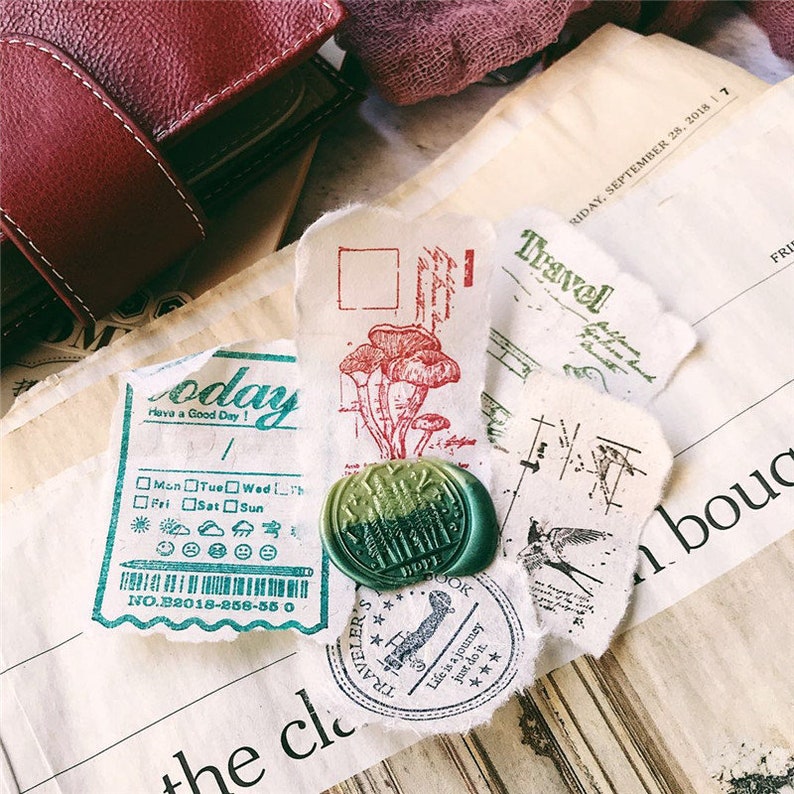 Ephemera paper 10pcs/pack thin paper pack Solid Color junk | Etsy