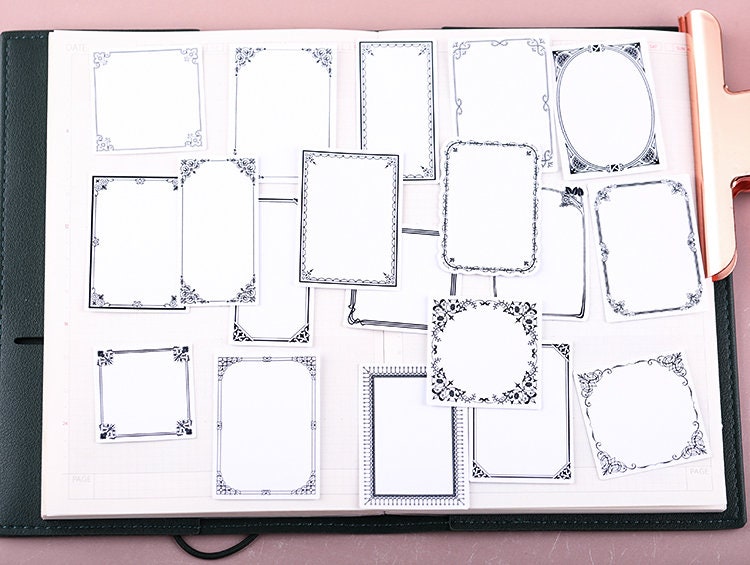 Stickers Frame Sticker Label Samples Label Junk Journal Kit - Etsy