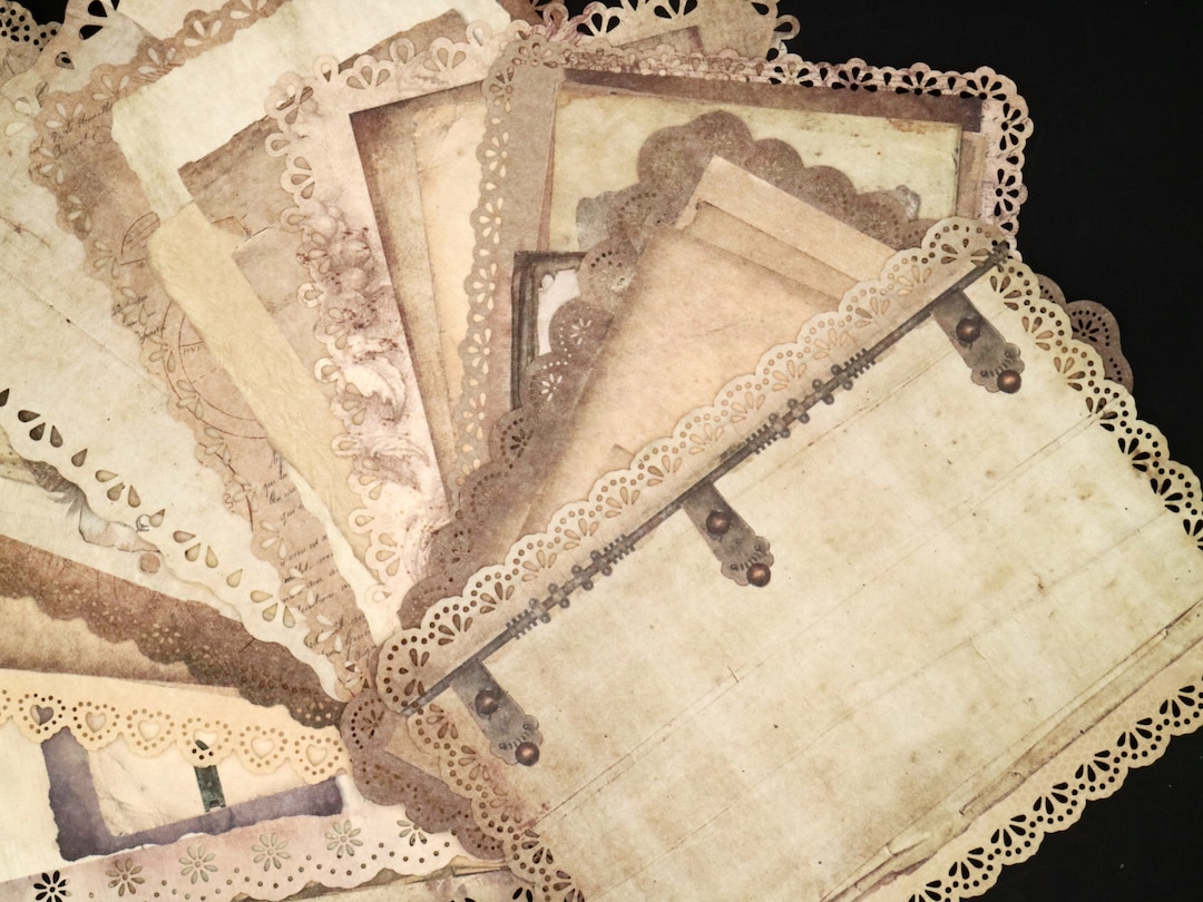 Lace Border Paper Collage Paper Printed Paper Letter Notice ...