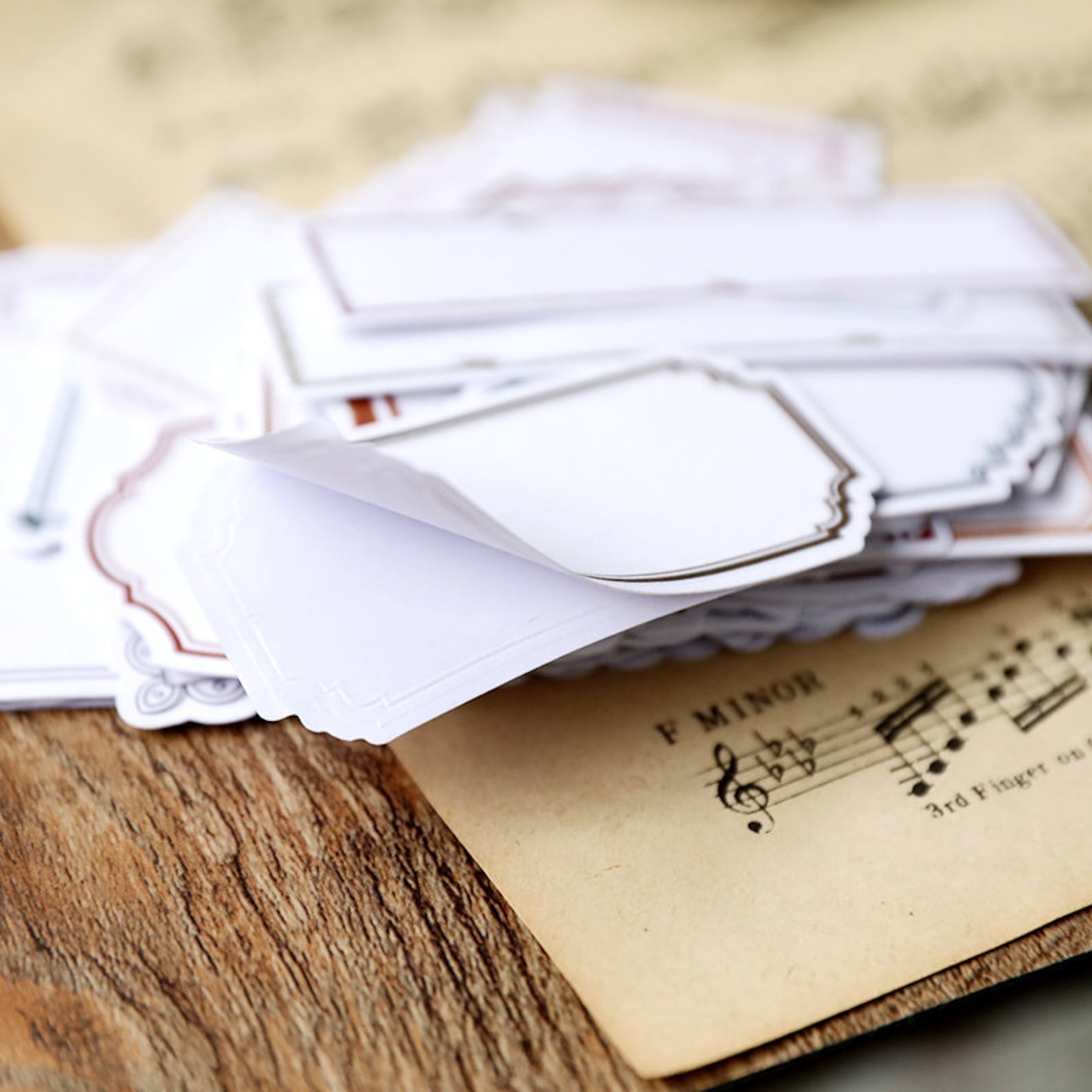 50pcs/pack Vintage Label Sticker Junk Journal Kit Pack, Canvas Texture ...