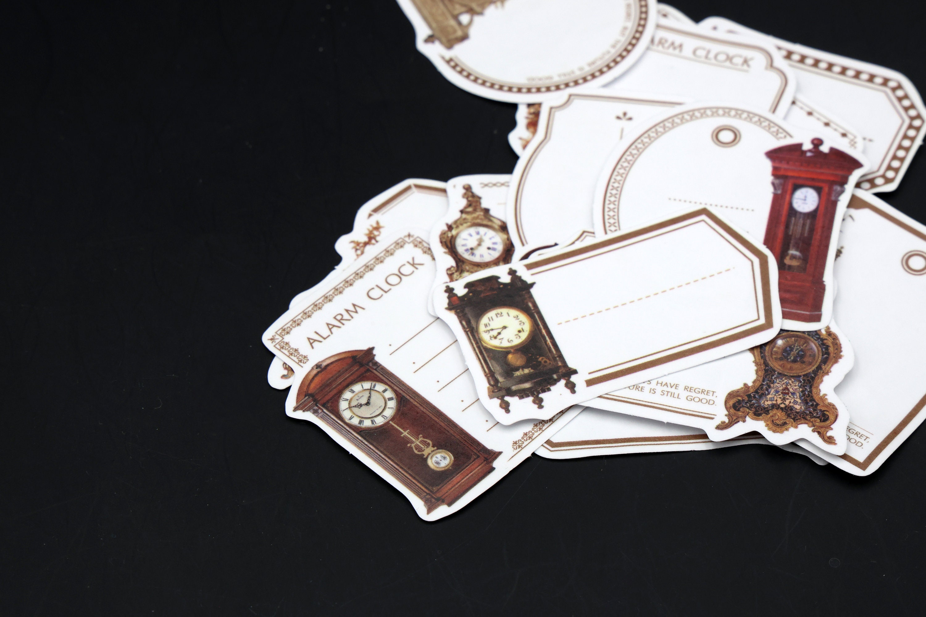 Pendulum Wall Clock Label Stickers | Washi Sticker Retro Themed ...