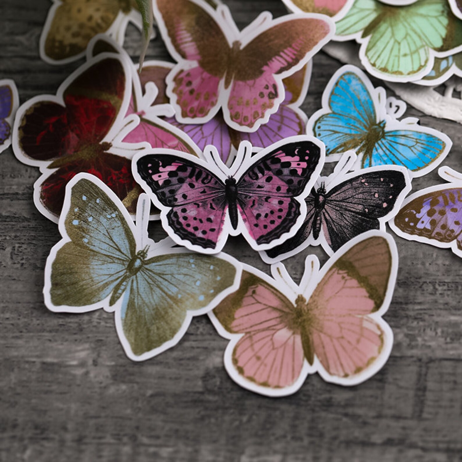 Butterfly Stickers Butterfly Colorful Themed Insect Junk - Etsy