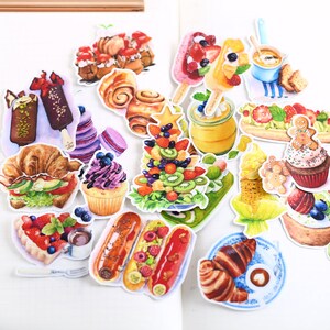 Sweets Stickers | Dessert Food Fruit Tart Candy Macaron Themed Sweets ...