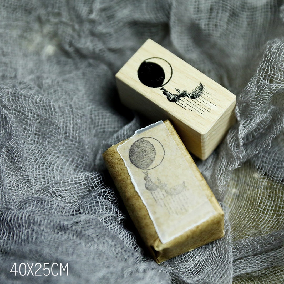 Moon Stamps Crescent Moon Cloud Night Stamp Nature Junk Journal Stamps ...