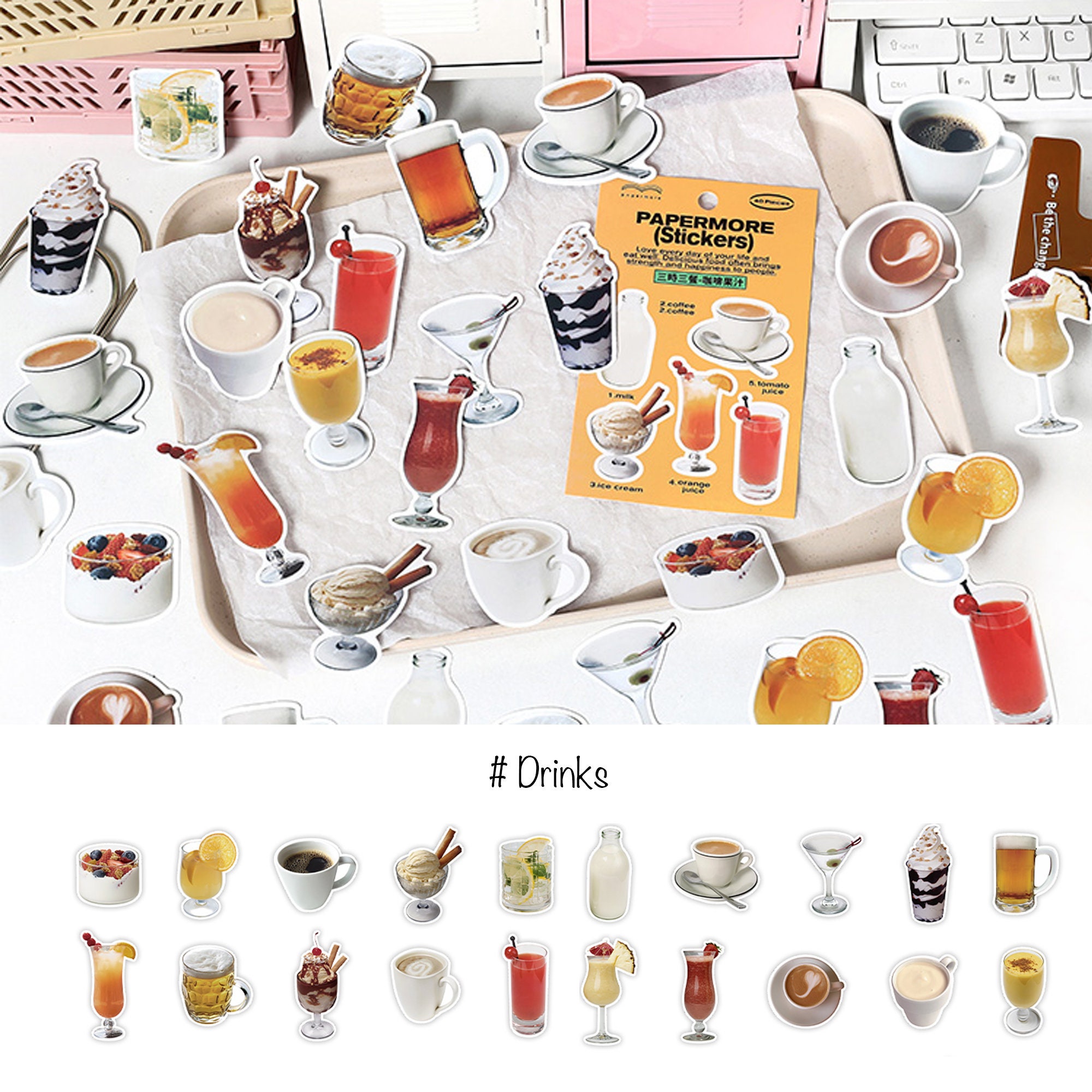 Food Drinks Sticker | Foods Cakes Bread Vegetable Fruit Ice-cream Cake ...