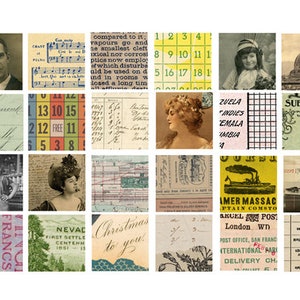 Vintage Receipt Collage Stickers- Collage Sticker Receipt Style ...