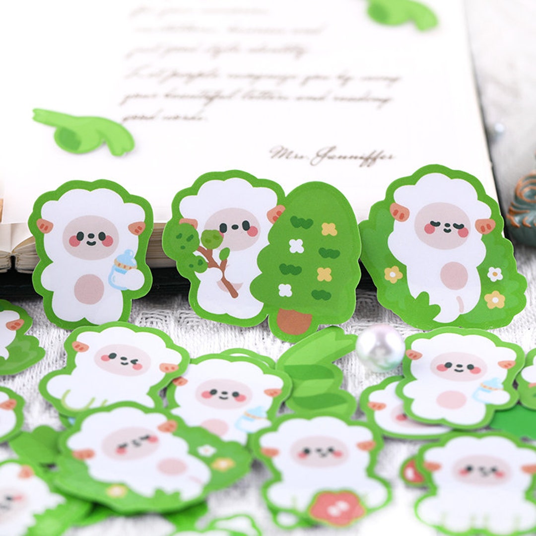 Cute Baby Sheep Sticker Themed Baby Lamb Stickers, Cartoon Stickers ...