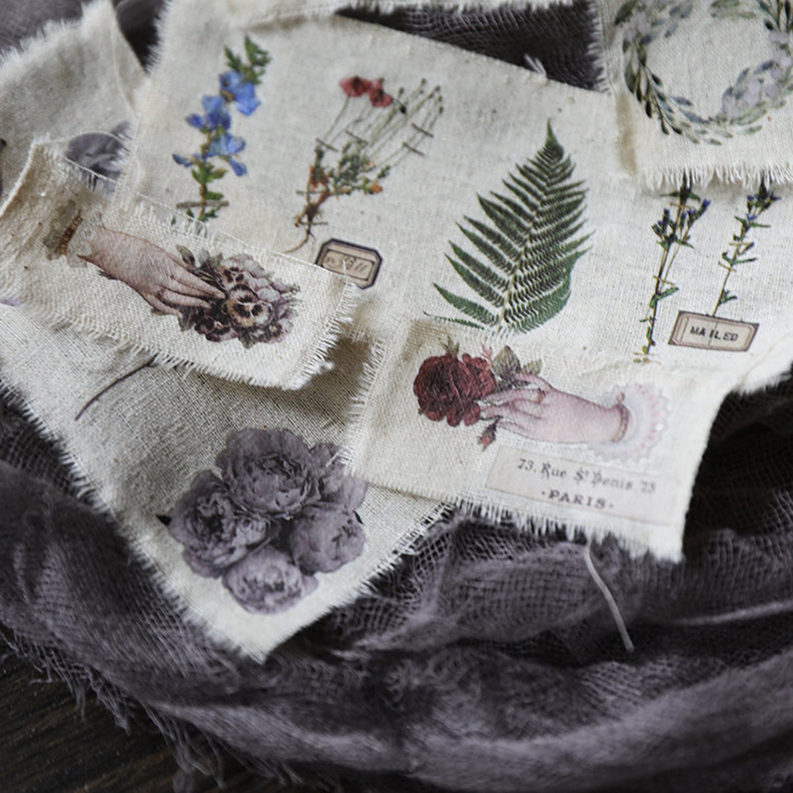 Rub-on Stickers 2 Sheets Watercolor Green Leaf Flower Floral | Etsy