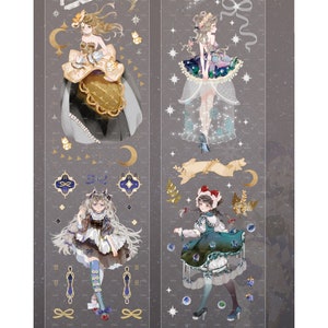 Cute Magic Girl PET Tape Washi Tape｜magic Girl Cool Dress Tape M04 Wt-4 ...