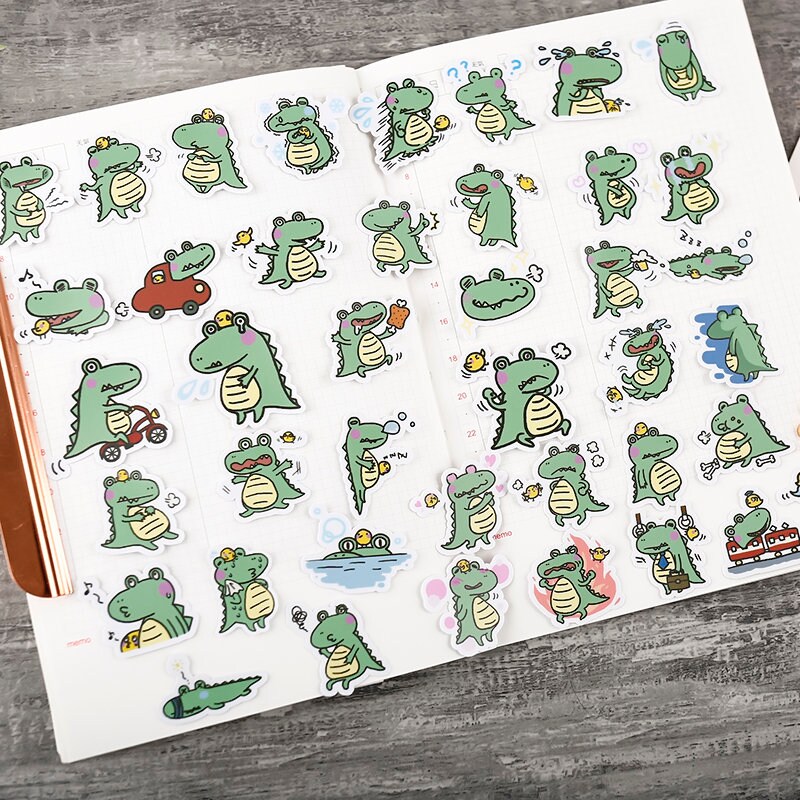 Cute Baby Crocodile Sticker Themed Animal Stickers Alligators - Etsy