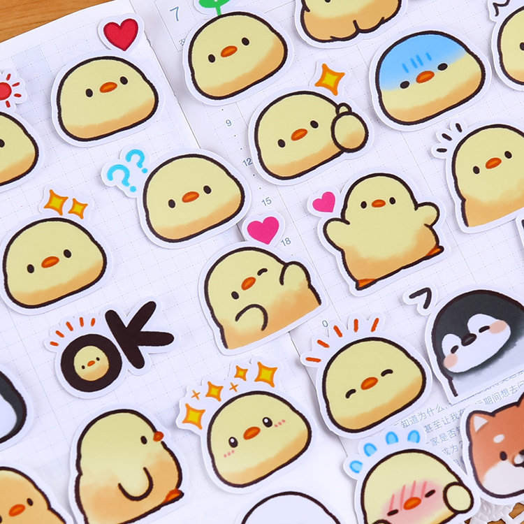 Happy Chick Stickers Baby Chicken Cute Happy Life Funny | Etsy