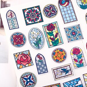 Colourful Stained Glass Window Sticker - Church Window Sticker Themed ...