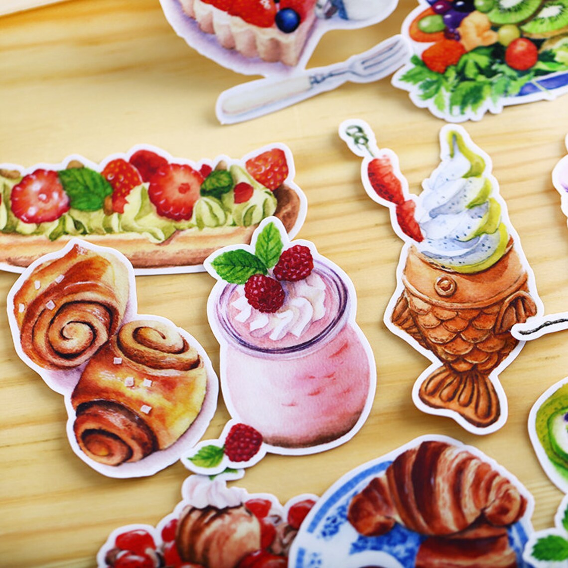 Sweets Stickers | Dessert Food Fruit Tart Candy Macaron Themed Sweets ...