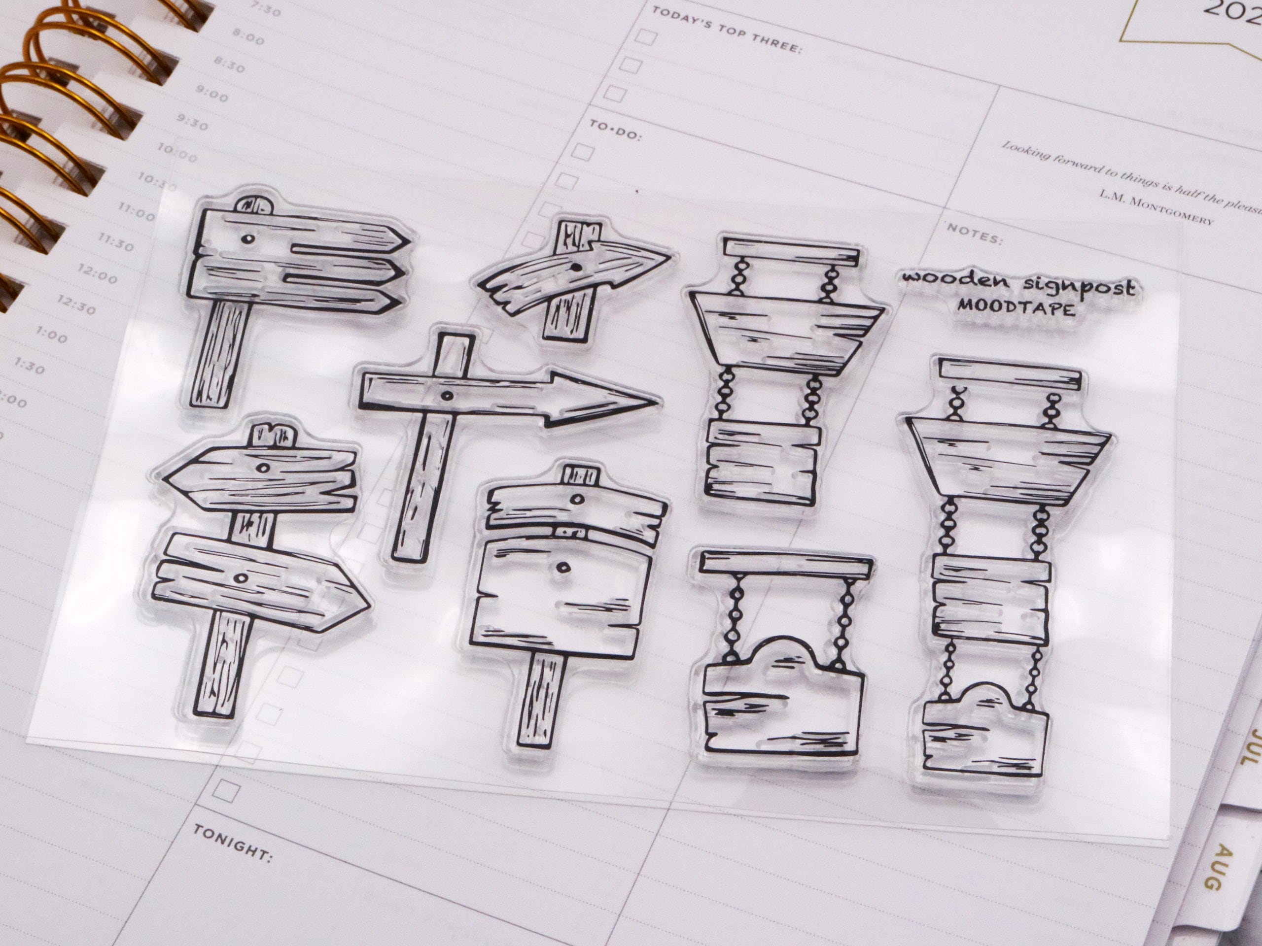 Clear Stamp Set / Clear Stamps / Wood Signs Arrow Symbols | Etsy