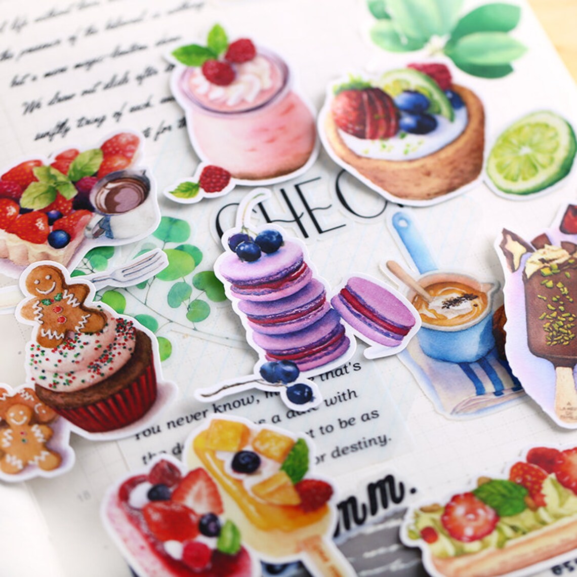 Sweets Stickers | Dessert Food Fruit Tart Candy Macaron Themed Sweets ...
