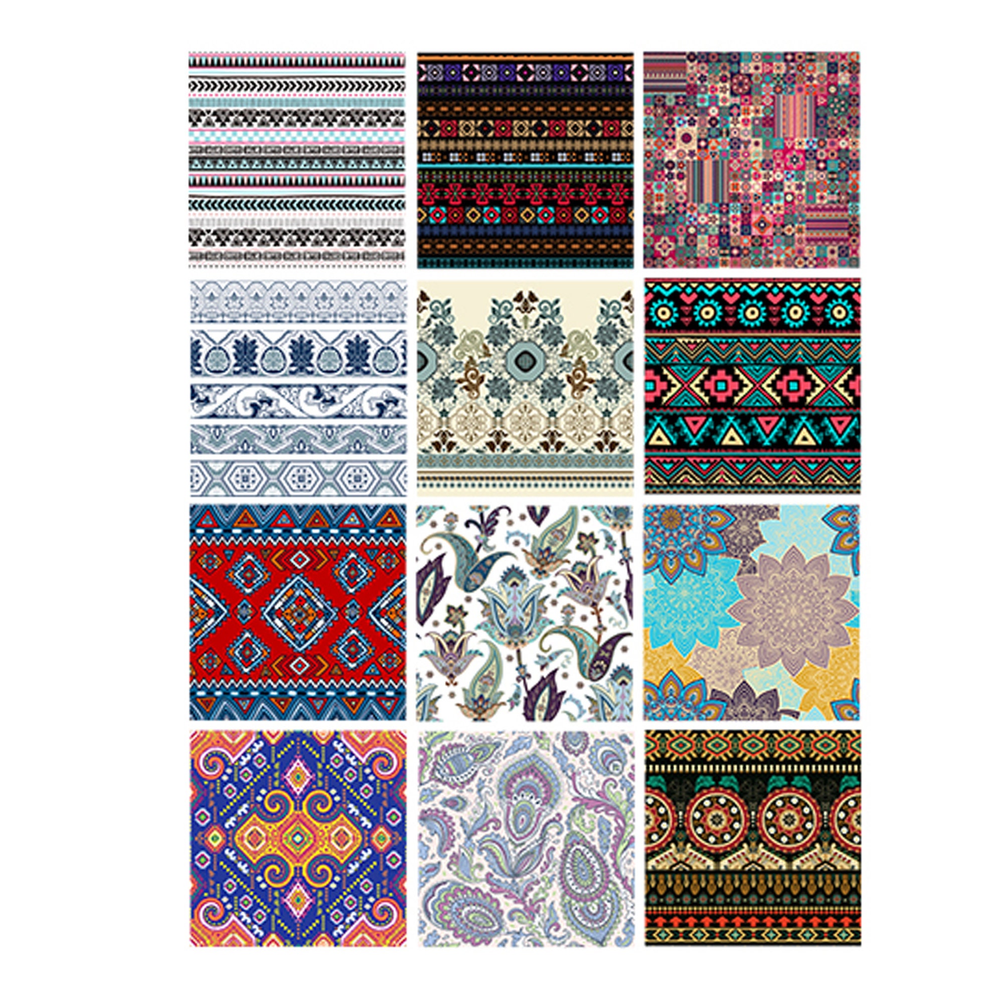 Bohemia Pattern Stickers Vintage Bohemia Style Pattern - Etsy