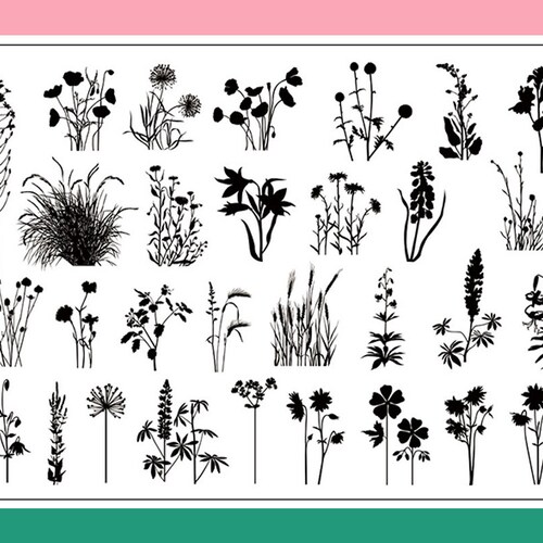 Clear Stamp Set / Clear Stamps / Tree Plant Pine Tree Themed | Etsy