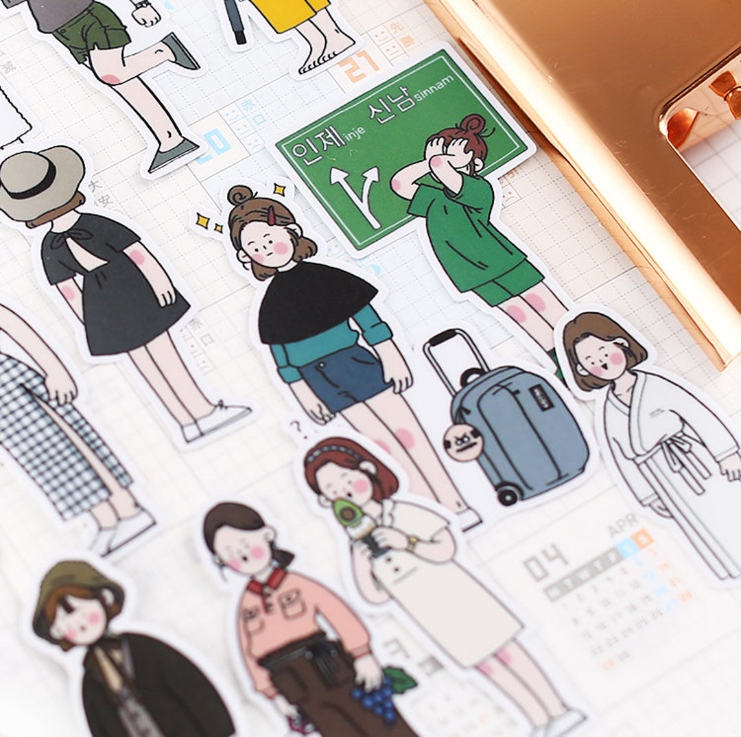 Cute Girl Daily Life Stickers | Casual Life Modern Girls Daily Life ...