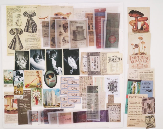 46 Pcs /vintage Junk Journal Kit Pack Card Journal Scrapbook - Etsy