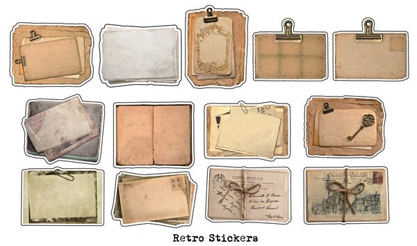 13pcs/pack Vintage Paper Notice Note Letter Themed Decorative - Etsy