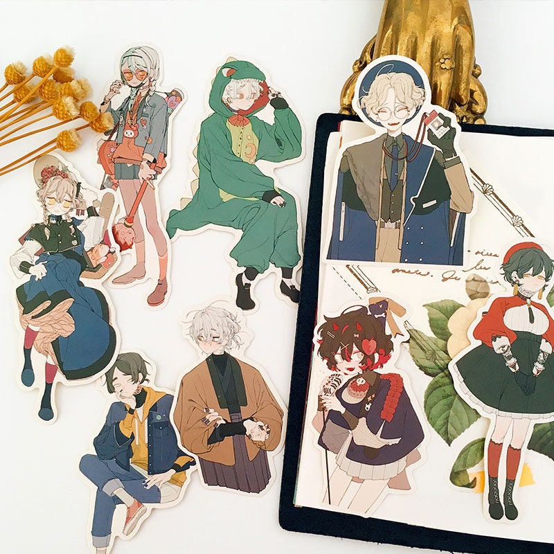 19/pcs Japanese Comic Themed Stickers Die Cut Stickers | Etsy