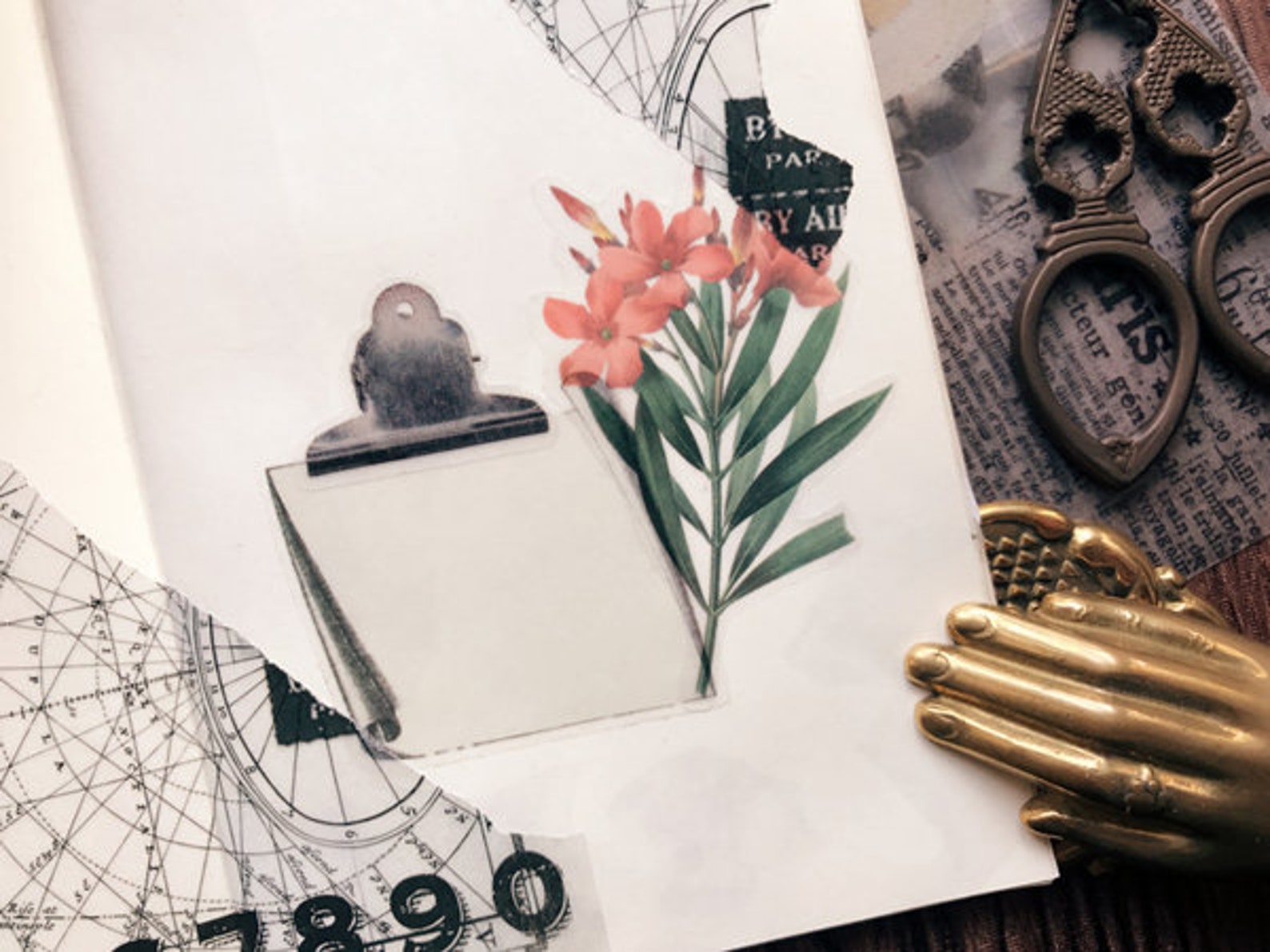 Clips Sticker Stationery Stickers Paperclip Stickers Pin | Etsy