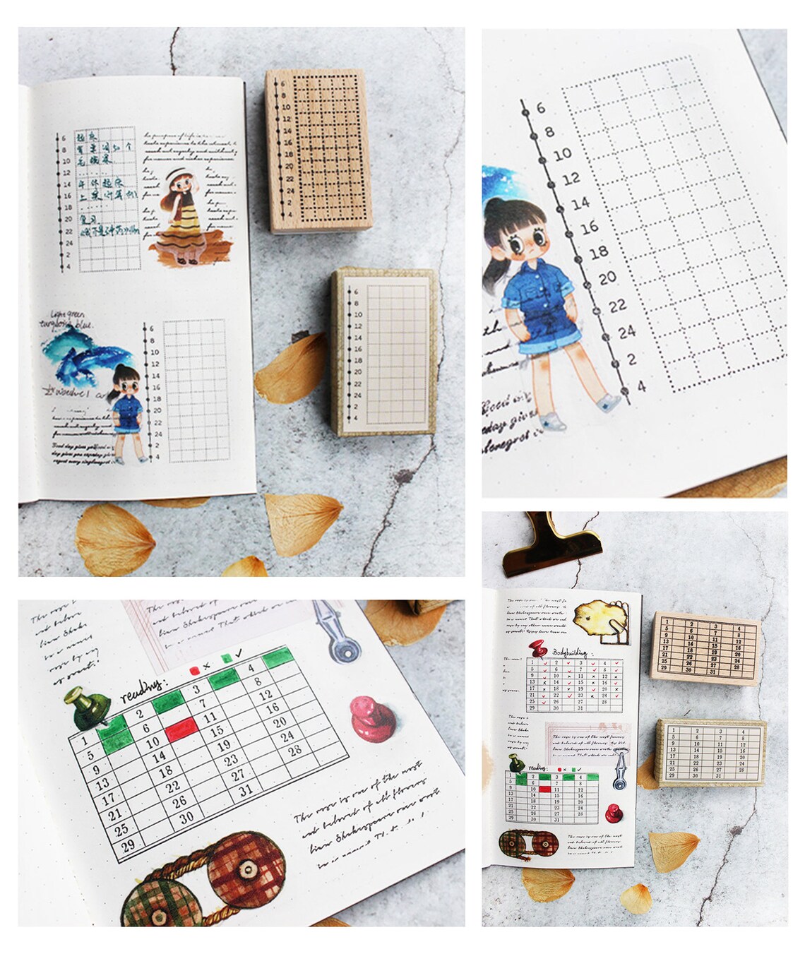 Wood stamps rubber stamps tracker Round Tracker Stamp | Etsy