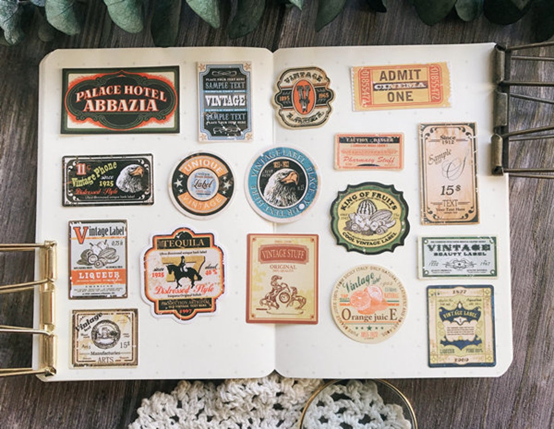 28pcs/pack Vintage Shop Banner Retro Ads Vintage Receipt Poster Themed ...