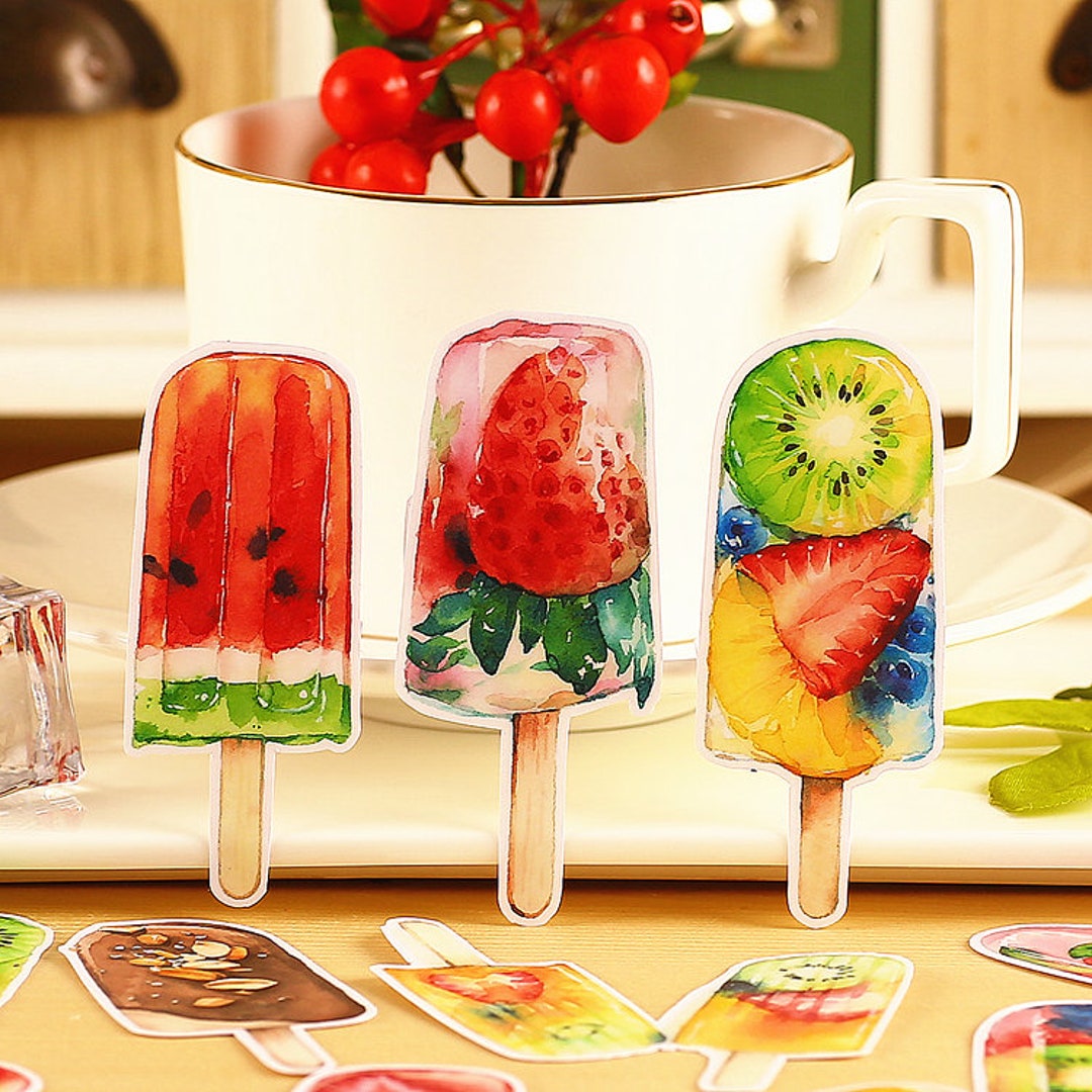 Ice Pop Stickers | Ice Pop Ice Cream Fruit Strawberry Popslice Pops ...