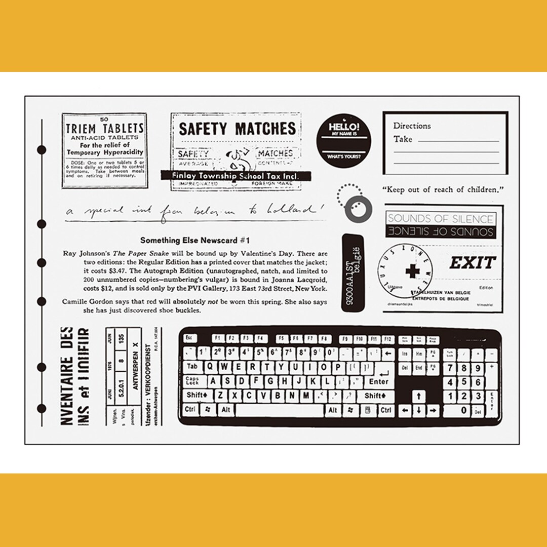 Cling Rubber Stamp Set / Rubber Stamps / Random Design Keyboard Receipt ...