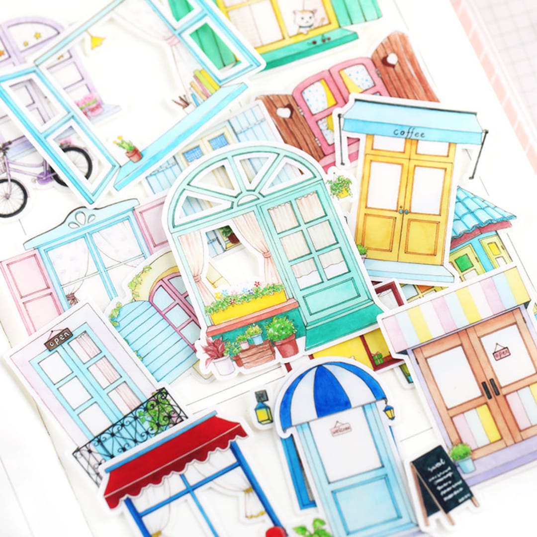 Colorful Window Stickers | Window Life Casual Time Themed Decorative ...
