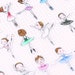 Cute Dancing Ballet Girl Stickers Small Ballet Girls Watercolor Style ...