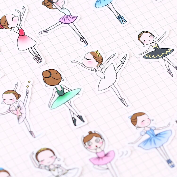 Cute Dancing Ballet Girl Stickers Small Ballet Girls | Etsy