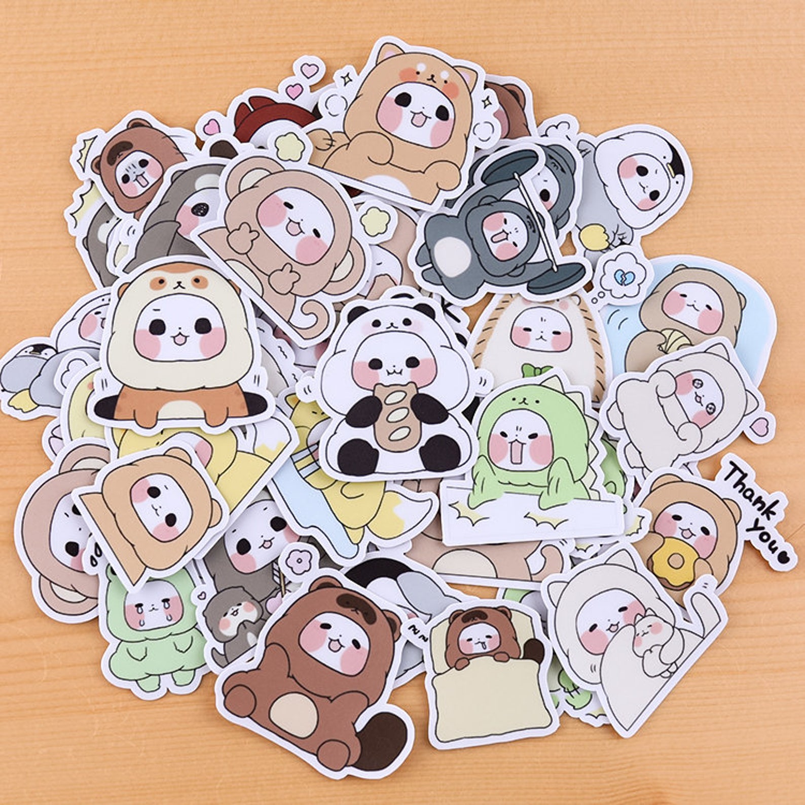 Happy Emoji Panda Stickers Cute Panda Expression Happy Life - Etsy