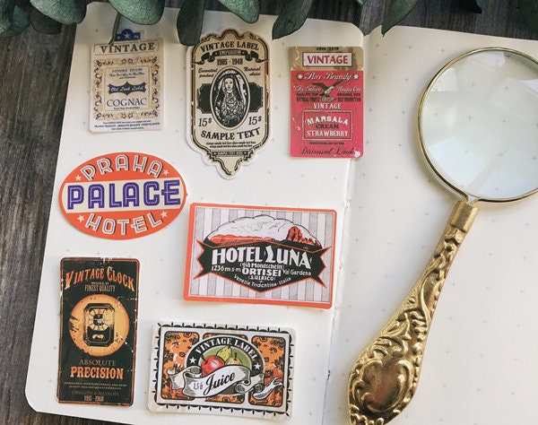 28pcs/pack Vintage Shop Banner Retro Ads Vintage Receipt Poster Themed ...