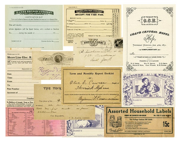 25pcs/pack Vintage Paper Receipt Collection Journal Kit Pack | Etsy