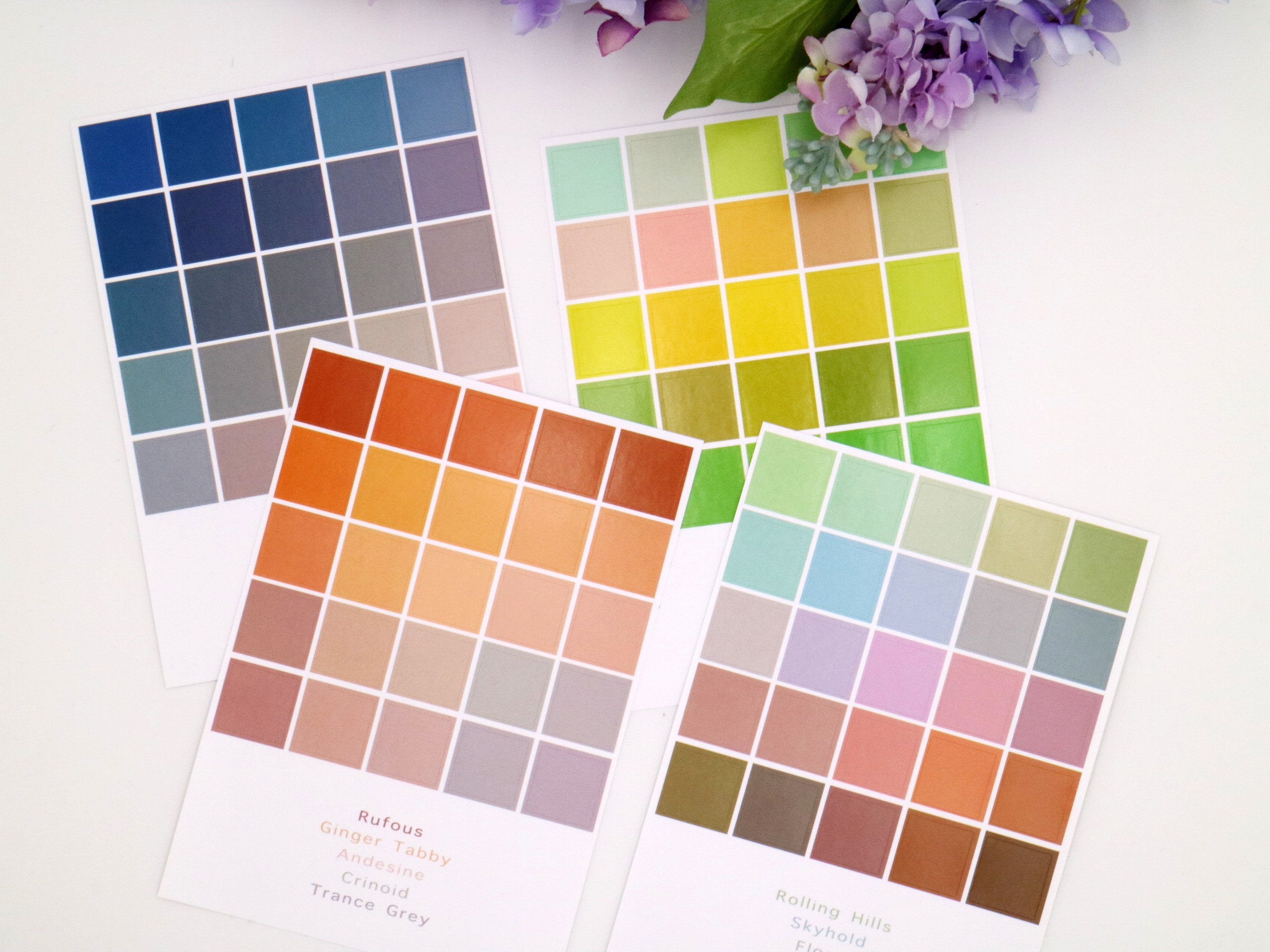 4 Sheets/ Set Cute Square Stickers Stickers Planner Sticker - Etsy