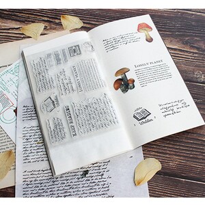 Clear Stamp Set / Clear Stamps / Reading Book Fragment Segment ...