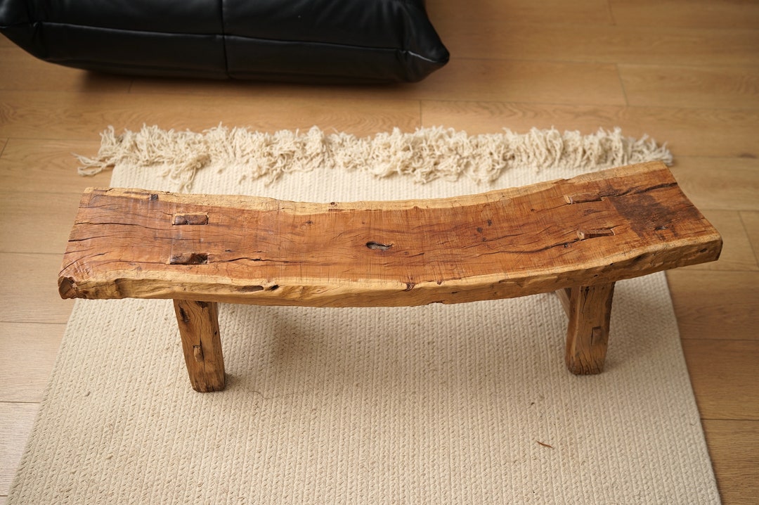 Weathered Curved Wood Bench , 39 Long Antique Bench, Rustic Decor - Etsy