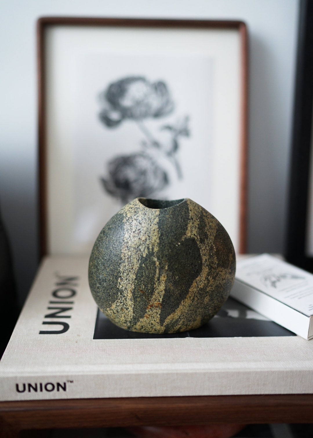 Natural Stone Vase, Flower Bud Arrangement Holdercoastal Decornatural ...