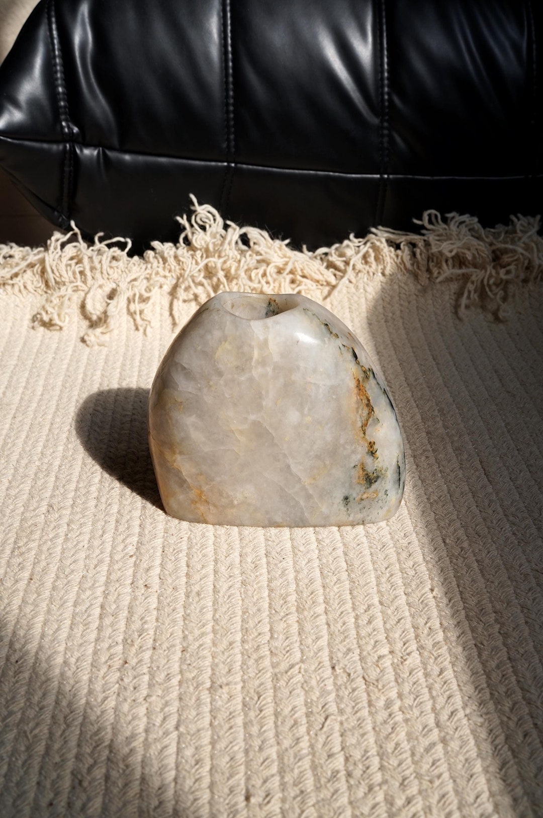 White Stone Vase , 4kg, Natural Stone ,handmade Stone Art Work ...