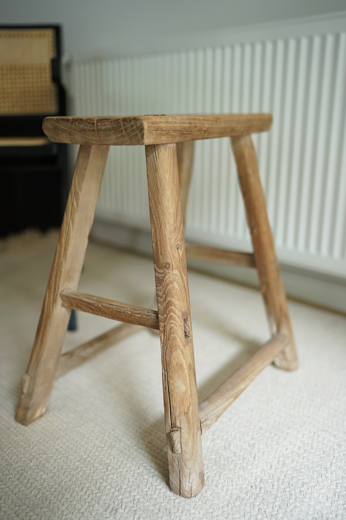 Antique Elm Wood Stool With Beautiful Legs antique - Etsy