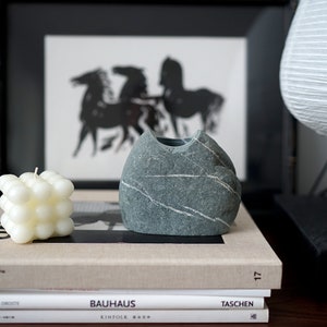 Mini Natural Stone Vase ,1kg Handmade Stone Art Work Natural Rock stone ...