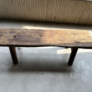 Weathered Elm Low Bench ,28 Long Antique Old Chinese Bench, Rustic ...