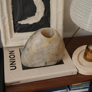 White Stone Vase , 4kg, Natural Stone ,handmade Stone Art Work ...