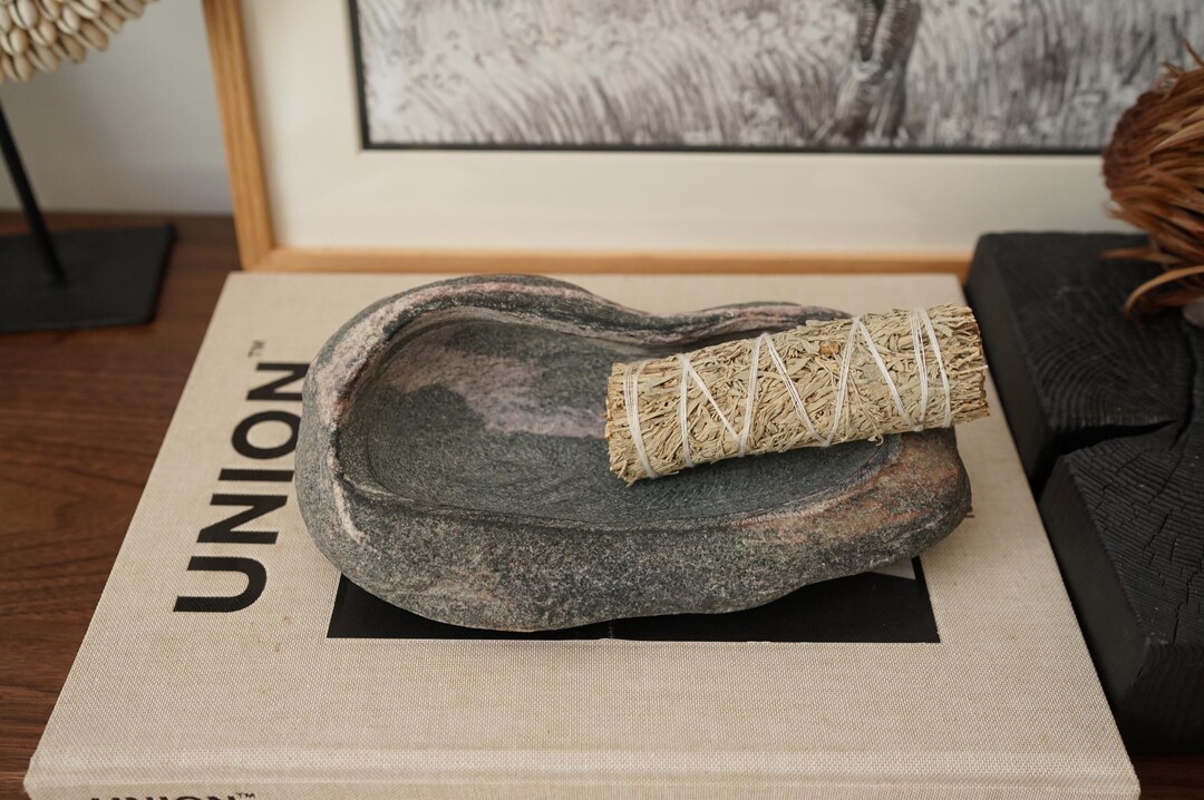 Small Taishan Stone Trough ,1.7 KG Stone Ashtray, Stone Ornamentsrustic ...