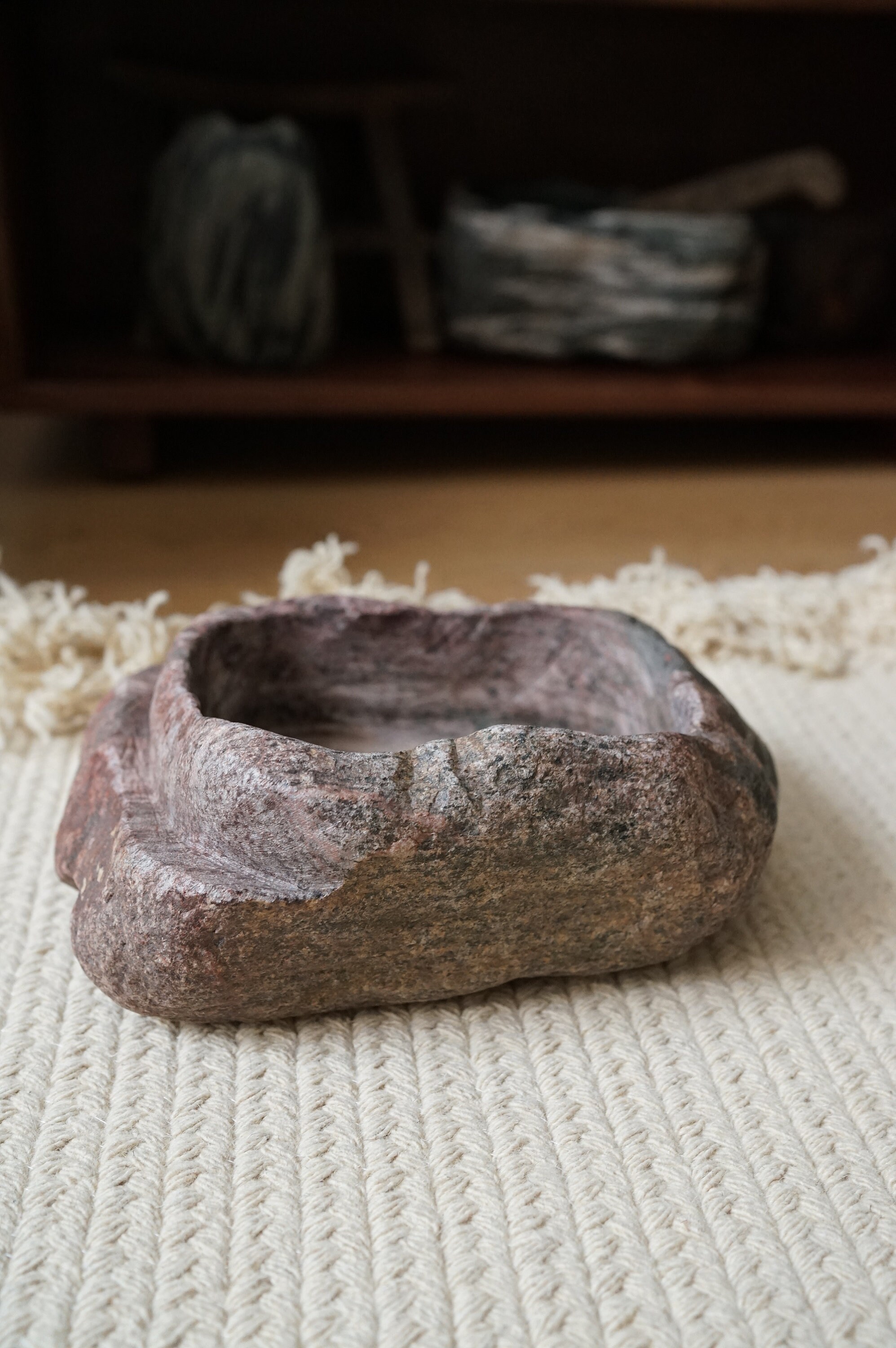 Red Natural Taishan Stone Bowl 4.1KG Chinese Style Natural - Etsy Australia