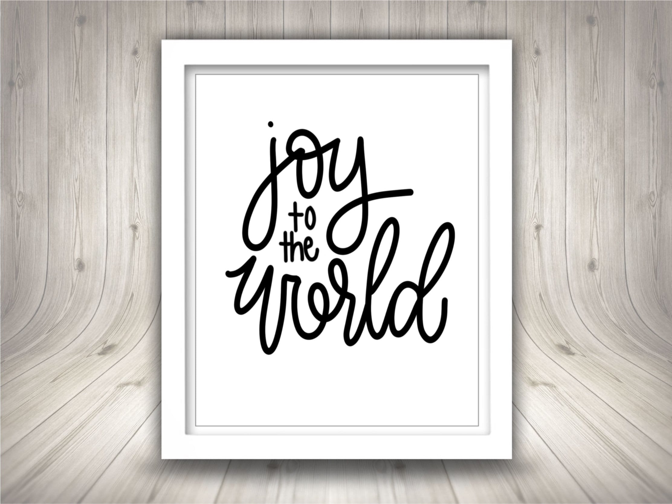 Joy to the World Hand Lettered Printable Christmas Wall Art Christmas ...