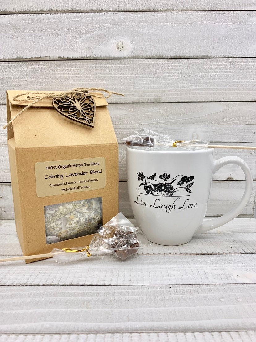 Tea & Mug Gift Box For Women, Personalized Spa Gift Set, Birthday Gifts ...