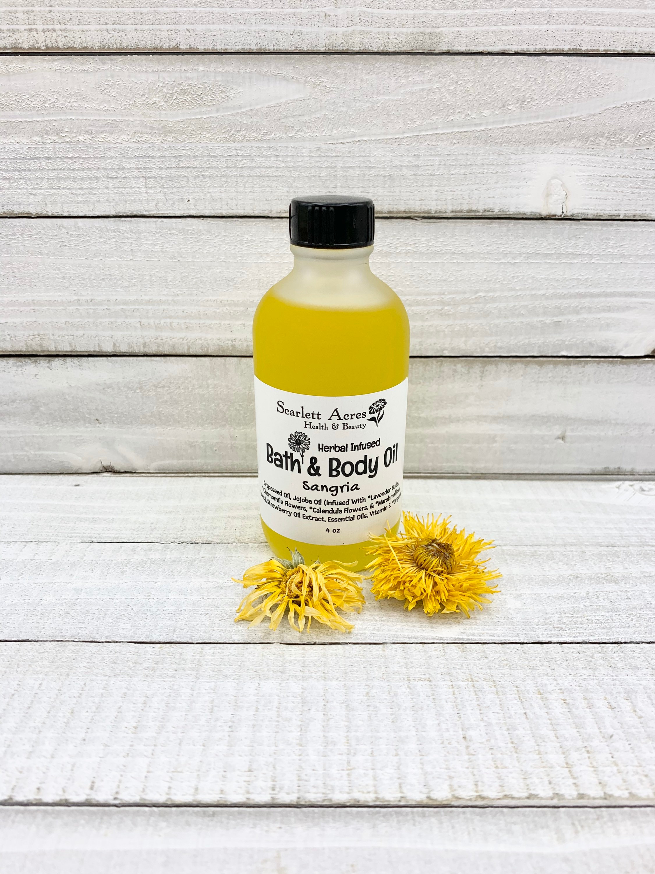 Herbal Infused Body Oil, Botanical Body Oil, Organic Bath Oil, Organic ...